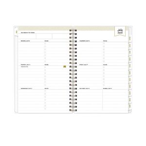 2023-2024 Day Designer Swiss Dot Blush Frosted Polypropylene Weekly/Monthly Academic Planning Calendar, 5" x 8", July 2023 to June 2024, 142497