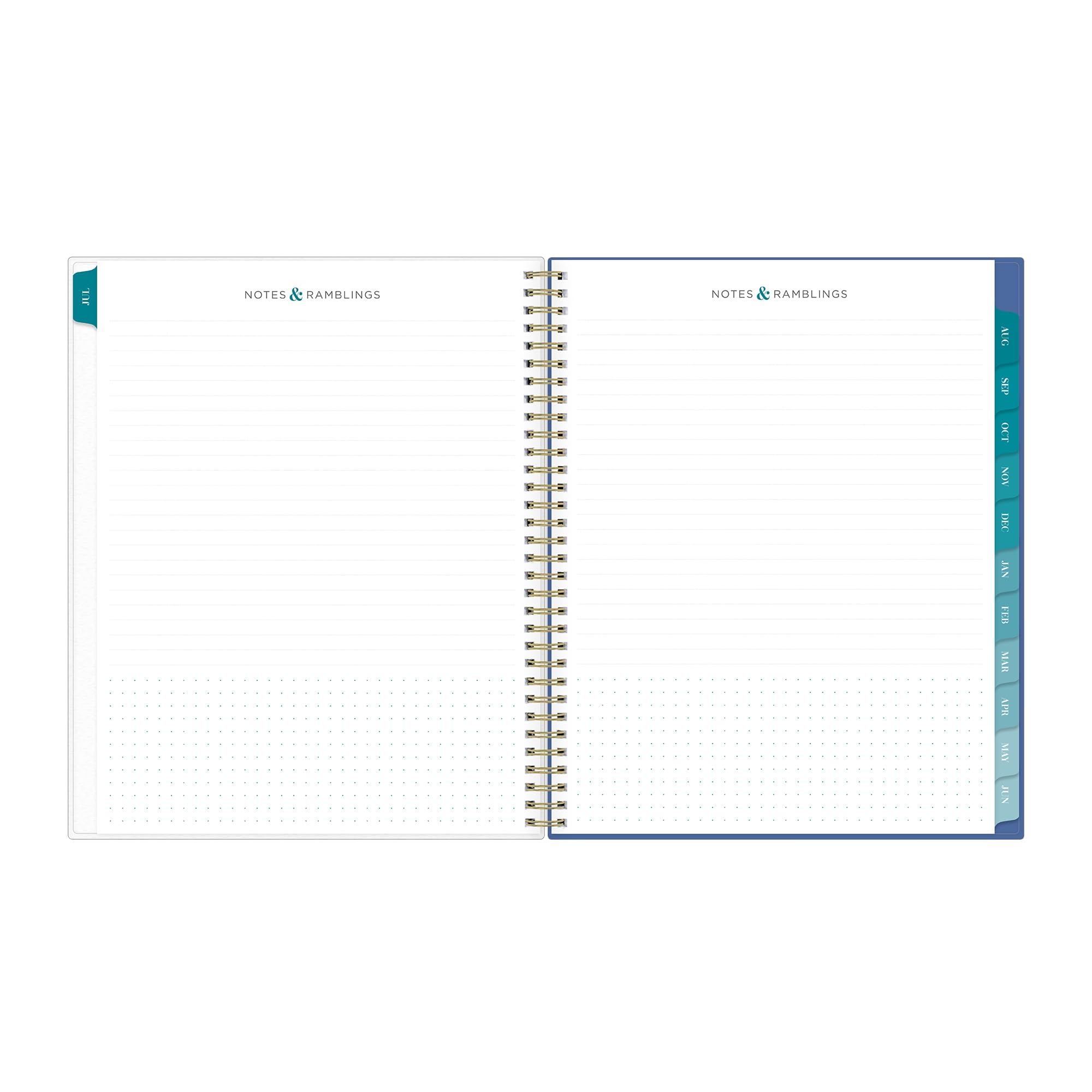 2023-2024 Blue Sky™ Inkwell Press Whirlwind Frosted Polypropylene Horizontal Weekly/Monthly Flex Academic Planning Calendar, 8-1/2" x 11", July 2023 to June 2024, 142398