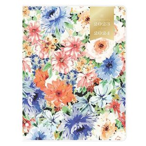 2023-2024 day designer celebration floral monthly academic planning calendar, 8-1/2" x 11", clear, july 2023 to june 2024, 142486