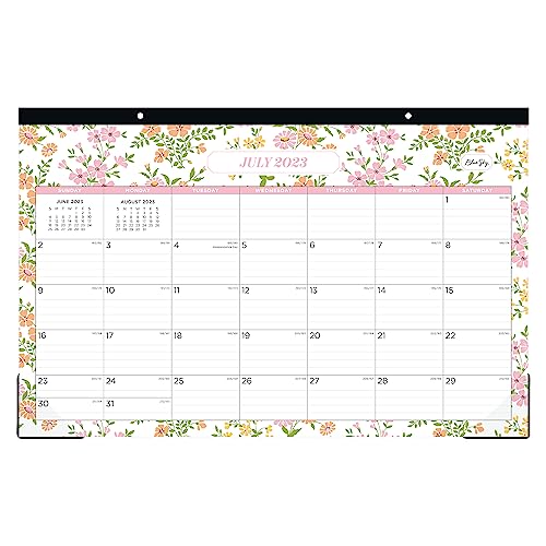 2023-2024 Blue Sky™ Monthly Academic Desk Pad Planning Calendar, 17" x 11", Livy Orange, July 2023 to June 2024, 142361