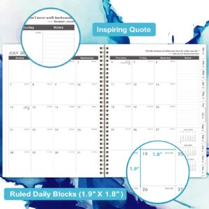 2024-2026 Monthly Planner/Calendar - Jul. 2024 - Jun. 2026, 9" × 11", Two-Year Monthly Planner 2024-2026 with Flexible Cover + Pockets - Waterink