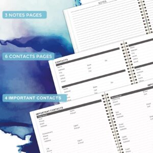 2024-2026 Monthly Planner/Calendar - Jul. 2024 - Jun. 2026, 9" × 11", Two-Year Monthly Planner 2024-2026 with Flexible Cover + Pockets - Waterink