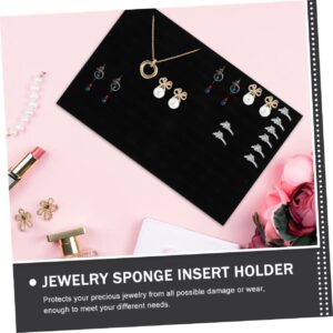 LIFKOME 10 Pcs Box Jewelry Sponge Pad Jewelry Foam Inserts Black Ring Insert Jewelry Tray Insert Jewelry Display Pad Ring Display Holder Jewelry Case Insert Sponge Foam Ring Accessories