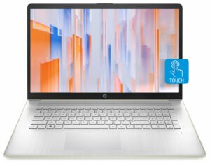 hp 17" hd+ touchscreen laptop, amd ryzen 3 5300u processor,16gb ram, 1tb pcie ssd, wi-fi 6, backlit keyboard, fingerprint reader, hdmi, webcam, bluetooth, windows 11, pale rose gold