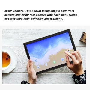 HD Tablet 10 Inch 1920 X 1200 IPS Screen Green Calling Tablet 6G RAM 128G ROM 2.4G 5G WiFi and BT5.0 Connection PC Tablet for 12 100-240V (US Plug)