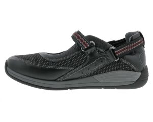 drew triumph womens hook and loop comfort shoe, black combo,10.5 xxw (xw 4e)