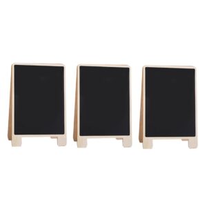 hapinary 3pcs message board memo blackboard wooden standing blackboard table numbers chalkboard wooden memo boards chalk sign art wedding sign mini cypress positive and negative plank clamp