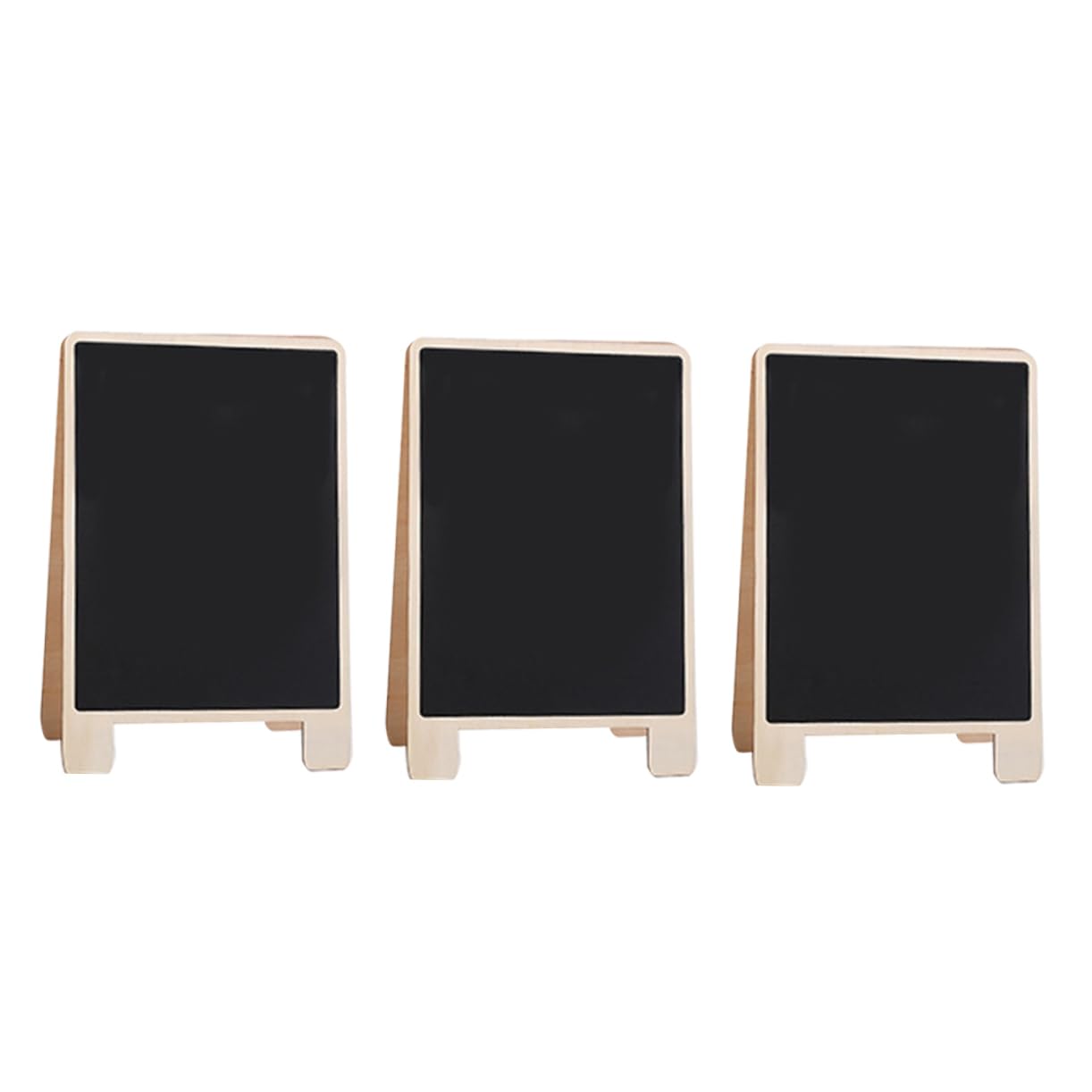 HAPINARY 3pcs Message Board Memo Blackboard Wooden Standing Blackboard Table Numbers Chalkboard Wooden Memo Boards Chalk Sign Art Wedding Sign Mini Cypress Positive and Negative Plank Clamp