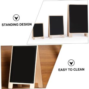 HAPINARY 3pcs Message Board Memo Blackboard Wooden Standing Blackboard Table Numbers Chalkboard Wooden Memo Boards Chalk Sign Art Wedding Sign Mini Cypress Positive and Negative Plank Clamp