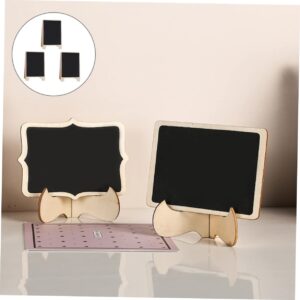 HAPINARY 3pcs Message Board Memo Blackboard Wooden Standing Blackboard Table Numbers Chalkboard Wooden Memo Boards Chalk Sign Art Wedding Sign Mini Cypress Positive and Negative Plank Clamp