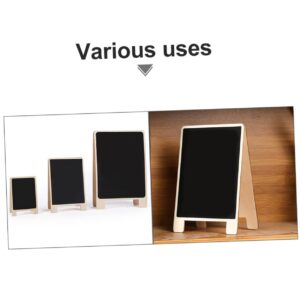 HAPINARY 3pcs Message Board Memo Blackboard Wooden Standing Blackboard Table Numbers Chalkboard Wooden Memo Boards Chalk Sign Art Wedding Sign Mini Cypress Positive and Negative Plank Clamp