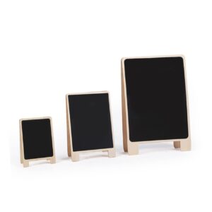 HAPINARY 3pcs Message Board Memo Blackboard Wooden Standing Blackboard Table Numbers Chalkboard Wooden Memo Boards Chalk Sign Art Wedding Sign Mini Cypress Positive and Negative Plank Clamp