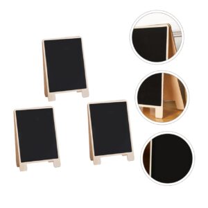 HAPINARY 3pcs Message Board Memo Blackboard Wooden Standing Blackboard Table Numbers Chalkboard Wooden Memo Boards Chalk Sign Art Wedding Sign Mini Cypress Positive and Negative Plank Clamp