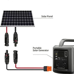 REEYINTCK Solar Charge Cable Connector to XT60i Adapter Connector Solar Panel XT60i-F Extension Cable 12AWG Ecoflow Charge Cable Compatible for XT60i Input Port Portable Power Station 150CM(5FT)