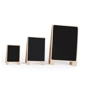 HAPINARY 3pcs Message Board Mini Chalkboard Easel Wooden Writing Boards Chalkboard Sidewalk Sign Small Chalkboard Signs A- Frame Sandwich Chalkboard Sign Food Massage Board Cypress