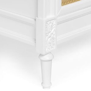 Delta Children Madeline, Dresser w Interlocking, Bianca White/Textured Almond