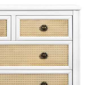 Delta Children Madeline, Dresser w Interlocking, Bianca White/Textured Almond