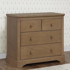 Simmons Kids Paloma 4 Drawer Dresser with Changing Top and Interlocking Drawers - Greenguard Gold Certified, Rustic Acorn