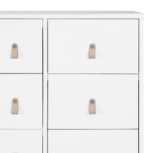 GAP babyGap Legacy 6 Drawer Dresser with Leather Pulls and Interlocking Drawers - Greenguard Gold Certified, Bianca White/Natural