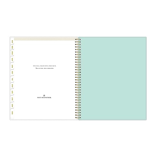 Blue Sky Day Designer 2024 Weekly and Monthly Planner, 8.5" x 11", Frosted Cover, Wirebound, Secret Garden Mint (140101-24)