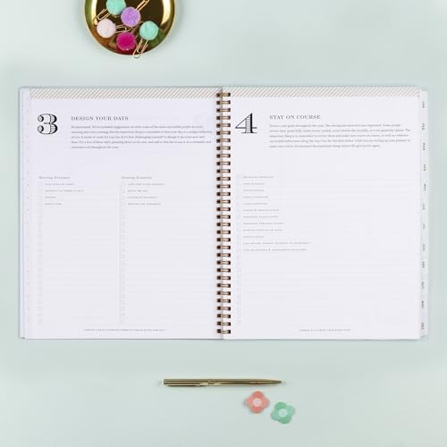 Blue Sky Day Designer 2024 Weekly and Monthly Planner, 8.5" x 11", Frosted Cover, Wirebound, Secret Garden Mint (140101-24)