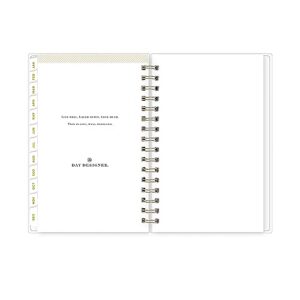 Day Designer for Blue Sky 2024 Daily and Monthly Planner, 5" x 8", Frosted Cover, Wirebound, Navy Stripe (103623-24)