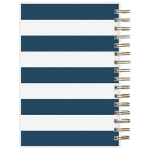 Day Designer for Blue Sky 2024 Daily and Monthly Planner, 5" x 8", Frosted Cover, Wirebound, Navy Stripe (103623-24)