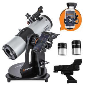 celestron – starsense explorer 114mm tabletop dobsonian smartphone app-enabled telescope – works with starsense app to help you find nebulae, planets & more – iphone/android compatible