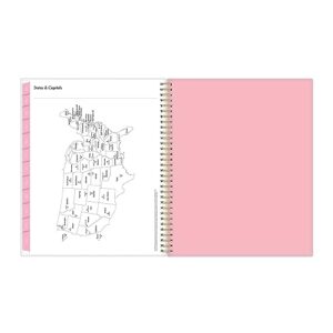 Blue Sky 2024 Weekly and Monthly Planner, January - December, 8.5" x 11", Frosted Cover, Wirebound, Mimi Pink (137264-24)