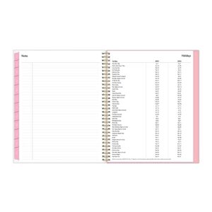 Blue Sky 2024 Weekly and Monthly Planner, January - December, 8.5" x 11", Frosted Cover, Wirebound, Mimi Pink (137264-24)