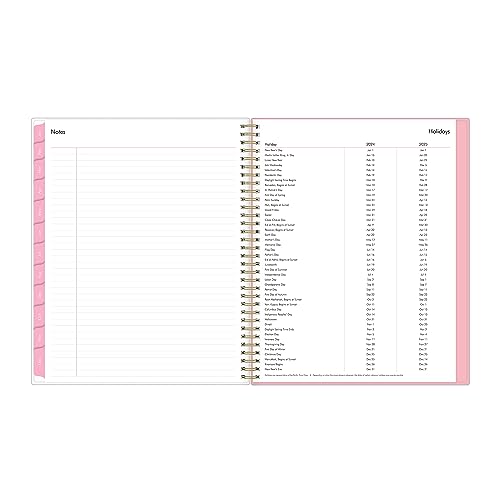 Blue Sky 2024 Weekly and Monthly Planner, January - December, 8.5" x 11", Frosted Cover, Wirebound, Mimi Pink (137264-24)