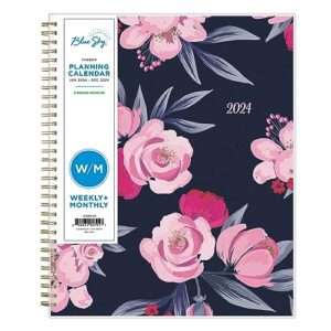 Blue Sky 2024 Weekly and Monthly Planner, January - December, 8.5" x 11", Frosted Cover, Wirebound, Mimi Pink (137264-24)