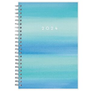 blue sky 2024 weekly and monthly planner, january - december, 5" x 8", frosted cover, wirebound, chloe (144734)