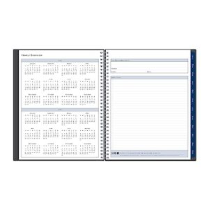 Blue Sky 2024 Weekly and Monthly Appointment Book and Planner, 8.5" x 11", Flexible Cover, Wirebound, Passages (100009-24)