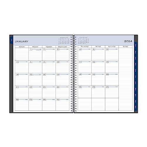 Blue Sky 2024 Weekly and Monthly Appointment Book and Planner, 8.5" x 11", Flexible Cover, Wirebound, Passages (100009-24)