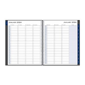 Blue Sky 2024 Weekly and Monthly Appointment Book and Planner, 8.5" x 11", Flexible Cover, Wirebound, Passages (100009-24)