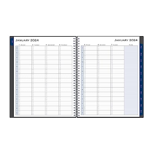 Blue Sky 2024 Weekly and Monthly Appointment Book and Planner, 8.5" x 11", Flexible Cover, Wirebound, Passages (100009-24)