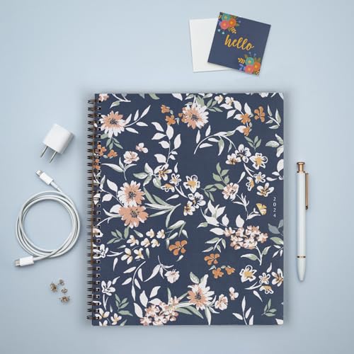 Blue Sky Sustainability 2024 Weekly and Monthly Planner, January - December, 8.5" x 11", Reinforced Paper Cover, Wirebound, Effie (138325-24)