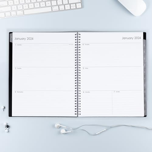 Blue Sky 2024 Weekly and Monthly Planner, January - December, 8.5" x 11", Flexible Cover, Wirebound, Enterprise (144725)