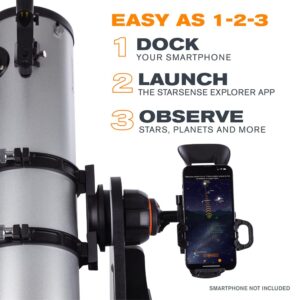 Celestron – StarSense Explorer 130mm Tabletop Dobsonian Smartphone App-Enabled Telescope – Works with StarSense App to Help You Find Nebulae, Planets & More – iPhone/Android Compatible