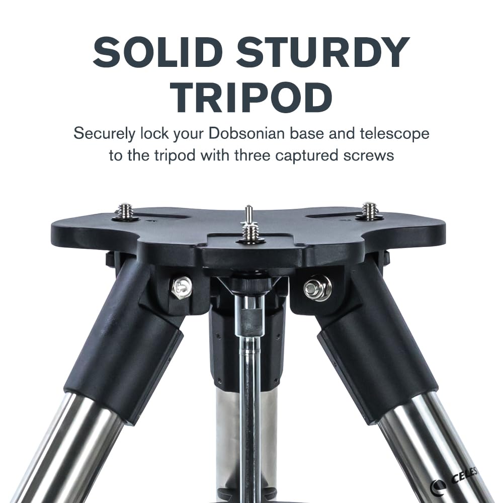 Celestron – Tripod for Tabletop Dobsonians – Solid, Sturdy, Adjustable Tripod – Exclusively for The StarSense Explorer Tabletop Dobsonian – Includes Accessory Tray