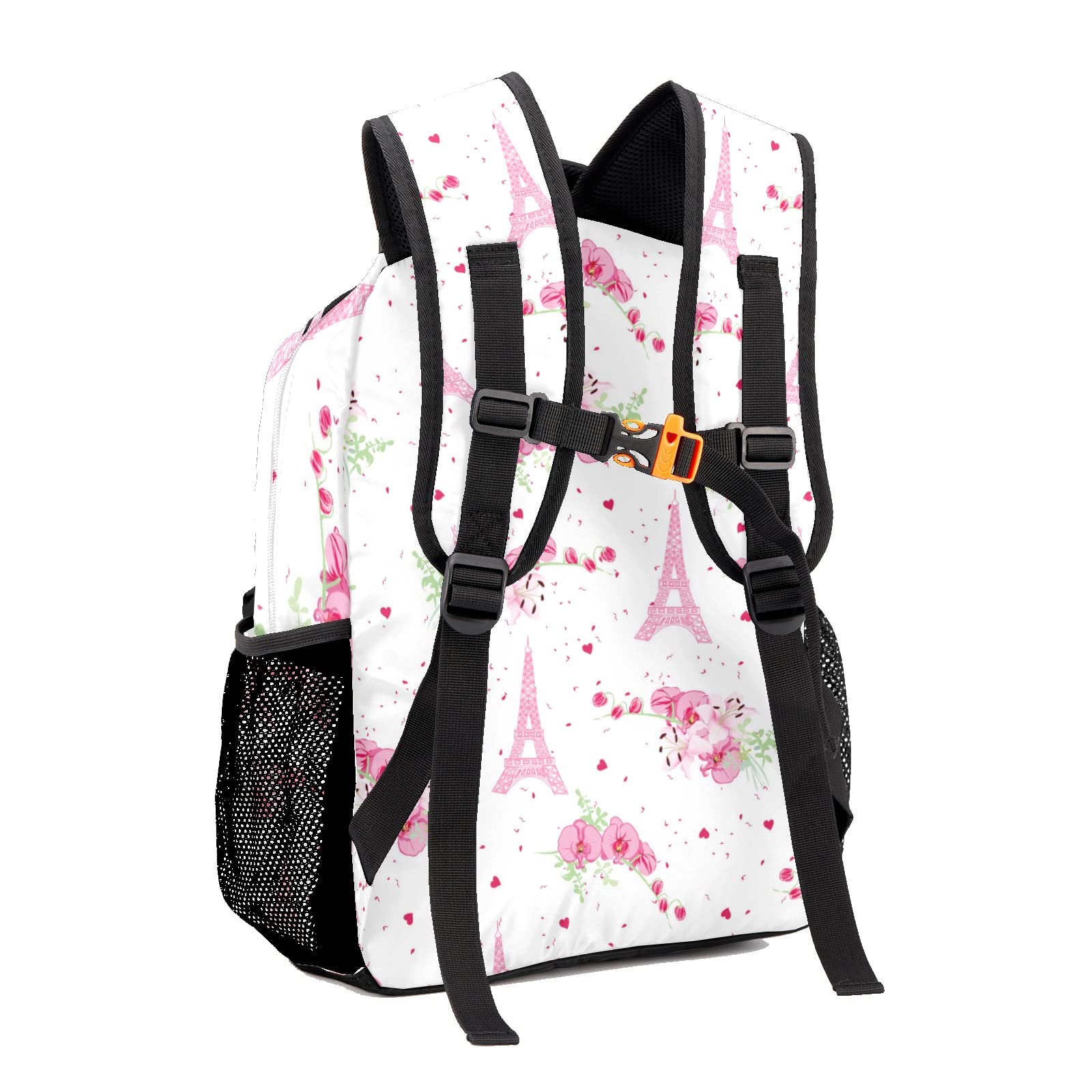 Liveweike Custom Kids Backpack,Romantic Pink Floral Personalized Kid's School Bookbags Bag for Gift Girl Boy Children