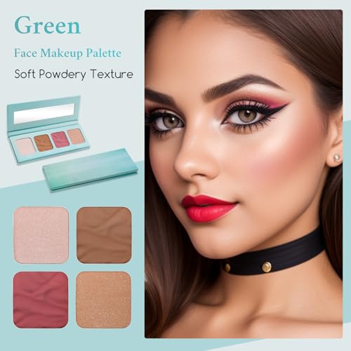 Color Nymph Contour Palette Eyeshadow Face Makeup Palette For Teens Beginners Makeup Set Included Highlighter, Blush, Bronzer, Contour Powder with Mirror For Girl Vegan Cruelty Free