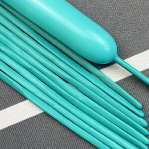 260 balloons teal blue, thickened 100 pack long balloons twisting skinny magic balloons for balloon arch animals clown kids birthdays party baby shower bachelorette weddings decorations supplies