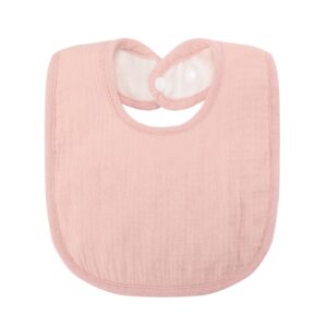 Sea Zaela Muslin Baby Bibs 6 Pack Baby Bandana Drool Bibs Cotton for Baby Boys Girls, 6 Colors Set for Teething and Drooling Pink