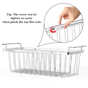 Orgneas Freezer Baskets for Chest Freezer, Expandable Deep Freezer Organizer Bins Wire Basket Storage Adjustable From 16.5" to 26.5", Stainless Steel Over the Sink Dish Drying Rack for Kitchen