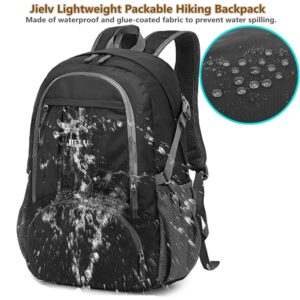 JIELV Lightweight Packable Backpack 30L Small Foldable Hiking Backpack Waterproof Daypack Travel for Women Men Valentines Day Gifts(Orange-1)