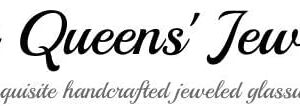 THE QUEENS' JEWELS Football - Orange and White - Jeweled Stemmed Wine Glass, 21 oz. - Unique Gift for Women, Birthday, Cute, Fun, Not Painted, Decorated, Bling, Bedazzled, Rhinestone