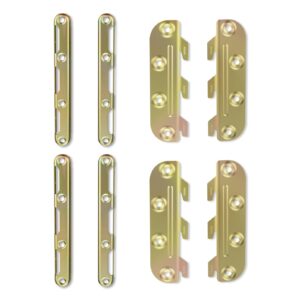 bed rail brackets - 4 set bed frame hardware for wood bed frame, headboards footboards - steel bed rail fasteners - bed rail hooks