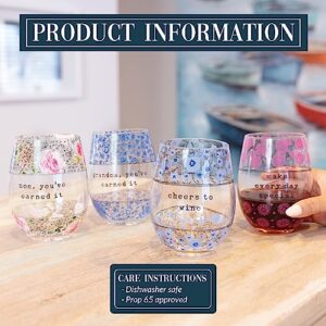 Pavilion Gift Company - Wine 18-ounce Stemless Wine Glass, Mothers Day Gifts For Mom, Aunt, Sister, Women, Her, Gifts For Friend, 1 Count, Pack of 1, 5.5 x 3.5 inches